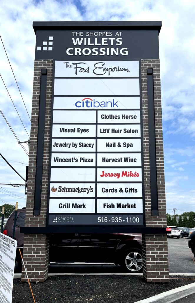 Shopping Center Pylon Sign | Albertson Sign Installation